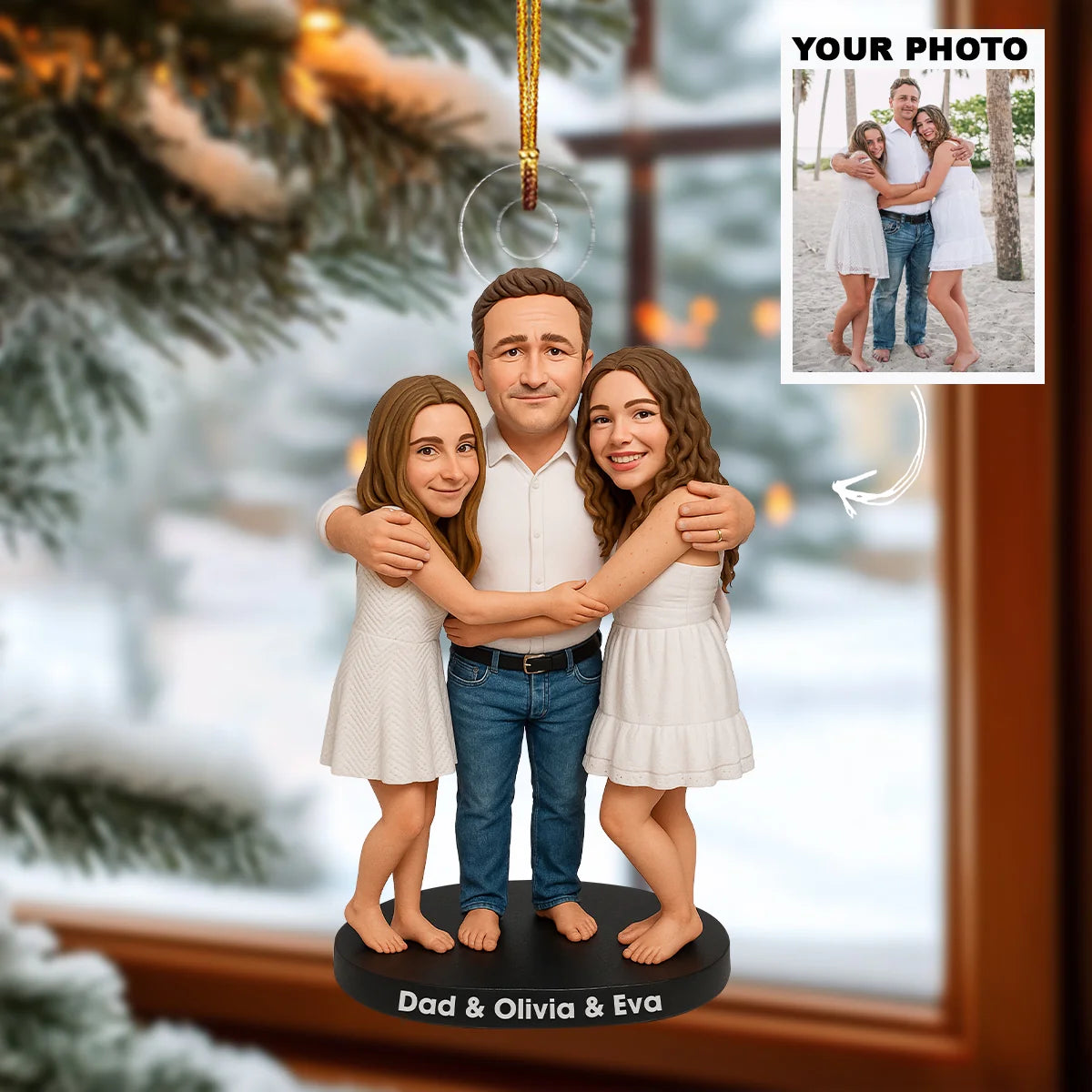 Forever My Princesses - Personalized Photo Ornament - Christmas Gift F ...